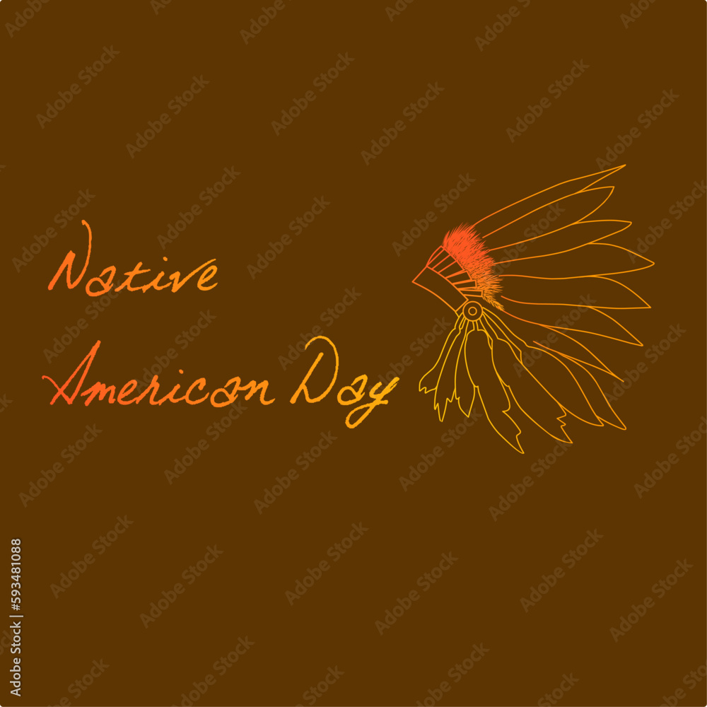 Native American Day Background Design.used on Native American day ...
