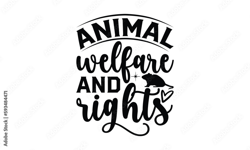 animal welfare and rights- rats and mice T shirt design, Funny text ...