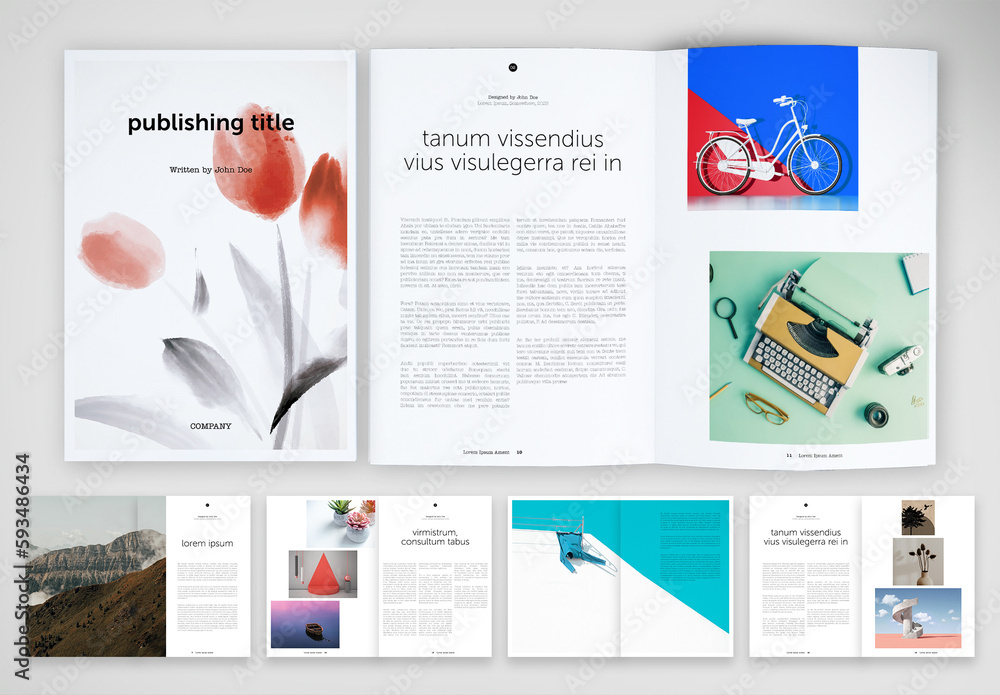 Publication with Simple Structure Stock Template | Adobe Stock