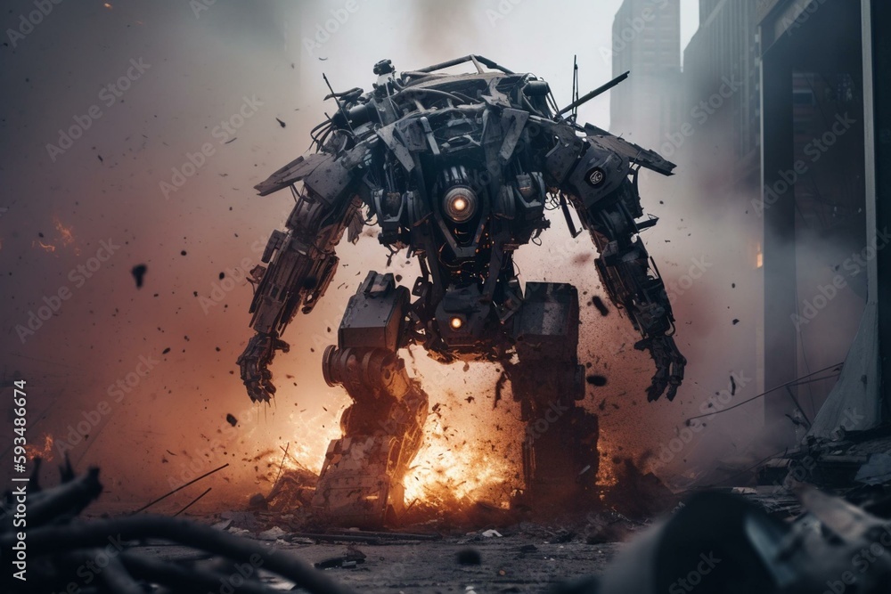 AI as danger, AI takes power, total Annihilation, created with ...