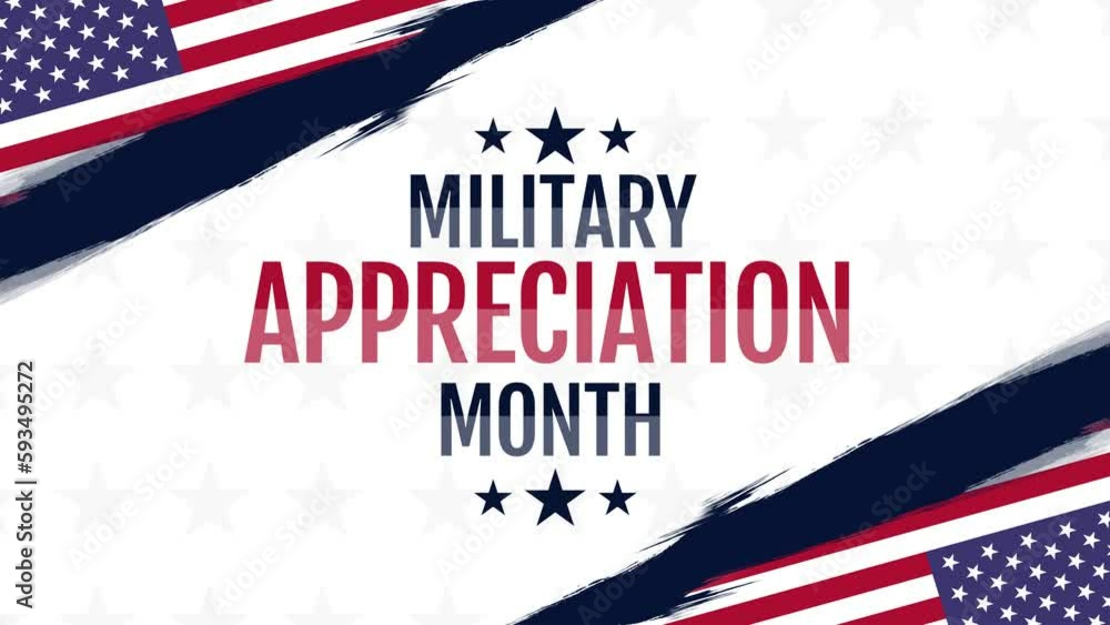 National Military Appreciation Month 4k animation. Celebrated every ...