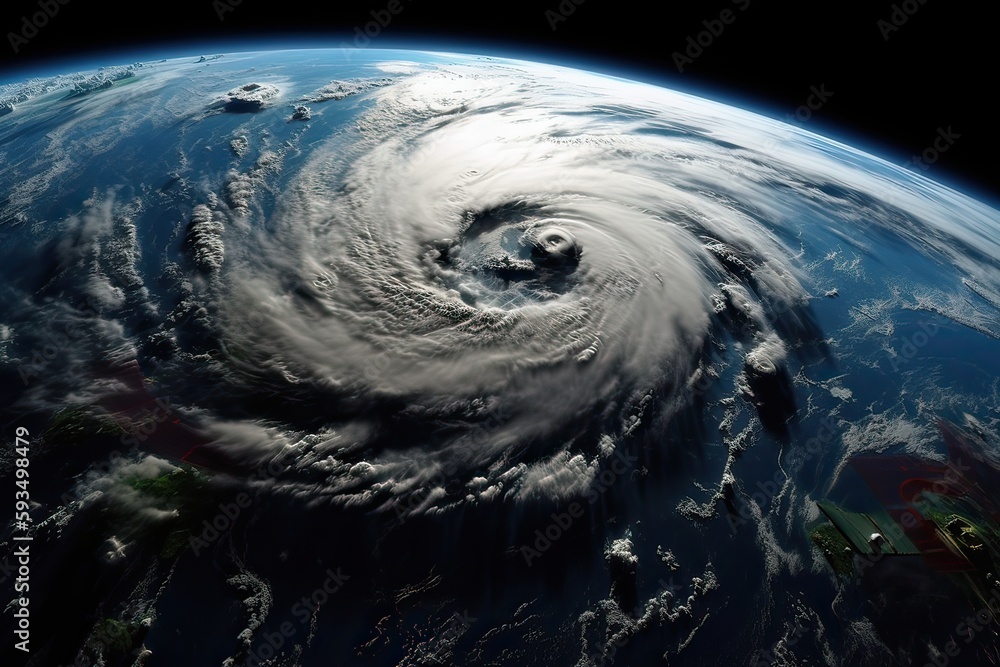 Super Typhoon, tropical storm, cyclone, hurricane, tornado, over ocean ...