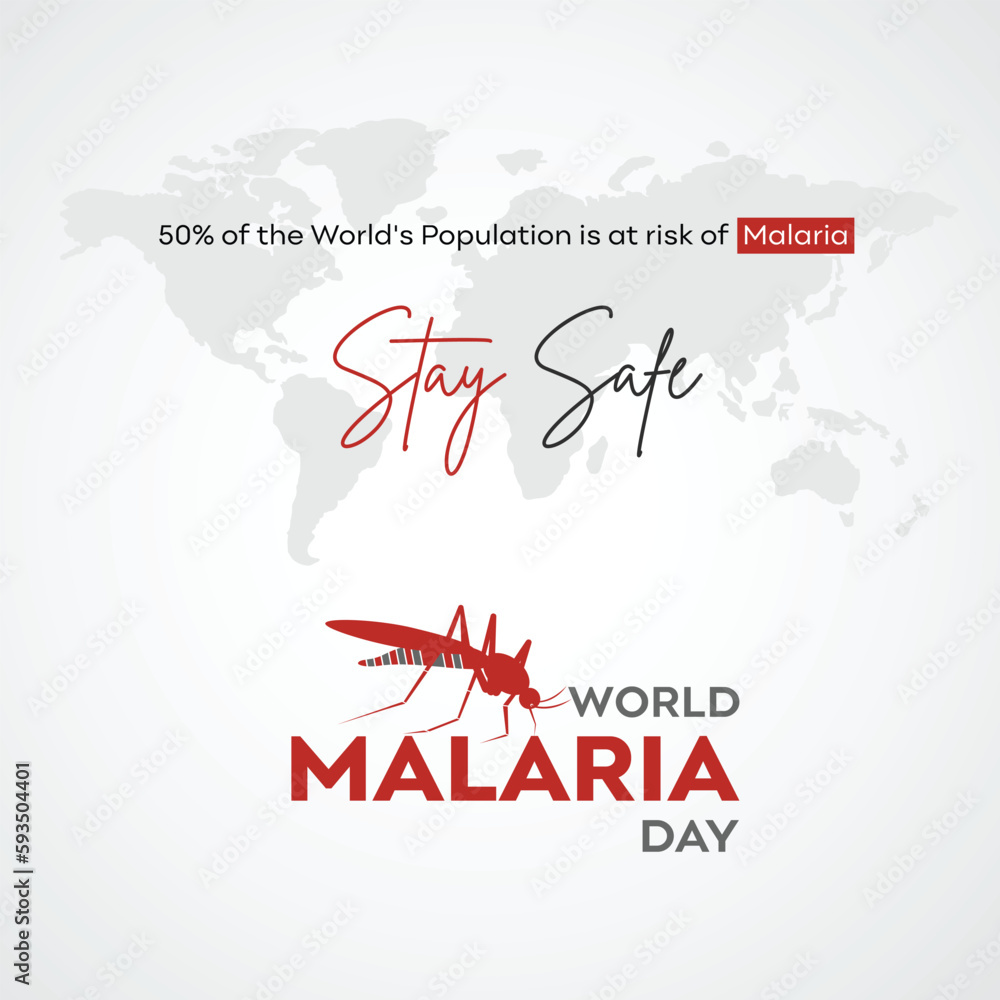 Vetor de Malaria Awareness, Stay Safe, World Malaria Day, Social Media ...