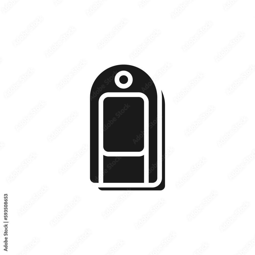 Oximeter black fill icon, measure the level of saturation or oxygen ...