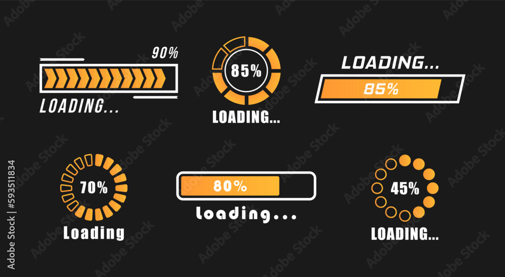 Vettoriale Stock Web design template, loading interface. Loading bar ...