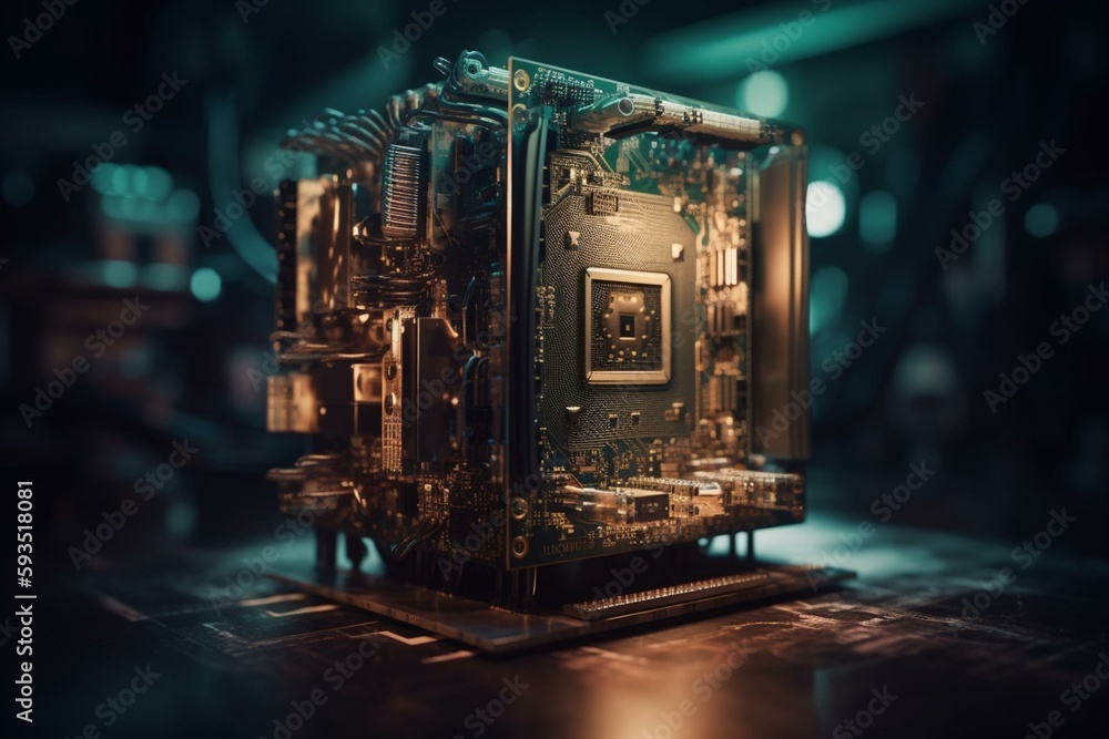 Elements of imaginary computer technology, surreal computer cpu ...