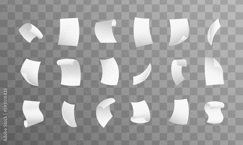 Paper document flying paperwork business wind office. Flying paper ...