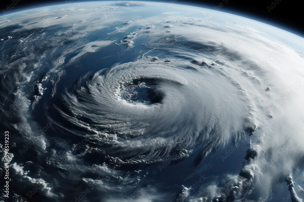 Super Typhoon, tropical storm, cyclone, hurricane, tornado, over ocean ...