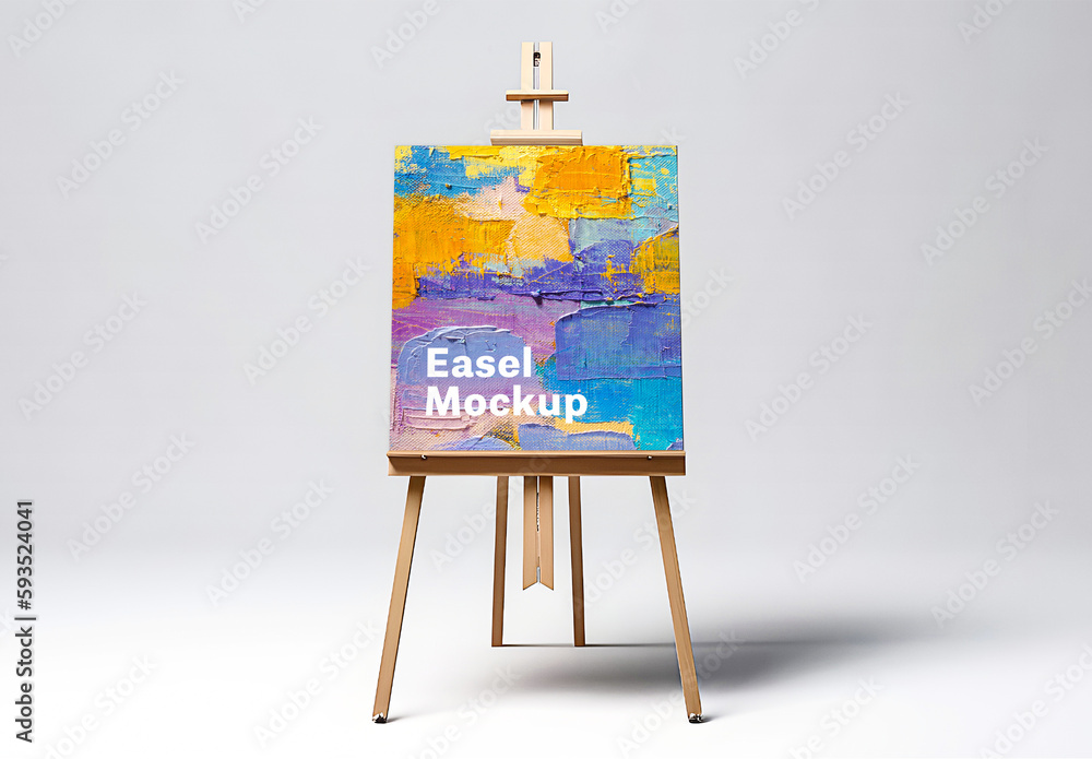 Easel Mockup. Ai Generative Stock Template | Adobe Stock