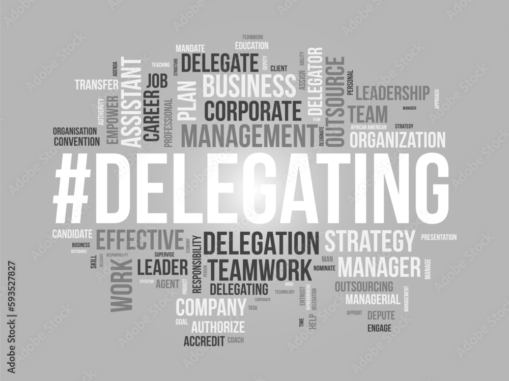 Word cloud background concept for Delegating. Business responsibility ... Word cloud background concept for Delegating. Business responsibility ...