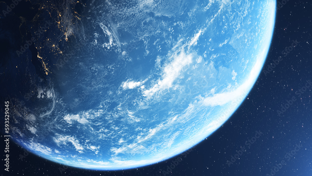 Beautiful planet earth seen from outer space Stock Photo | Adobe Stock
