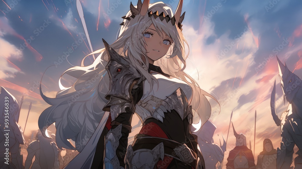 High Fantasy Female Character, Anime Girl, Fantasy Background, Concept ...