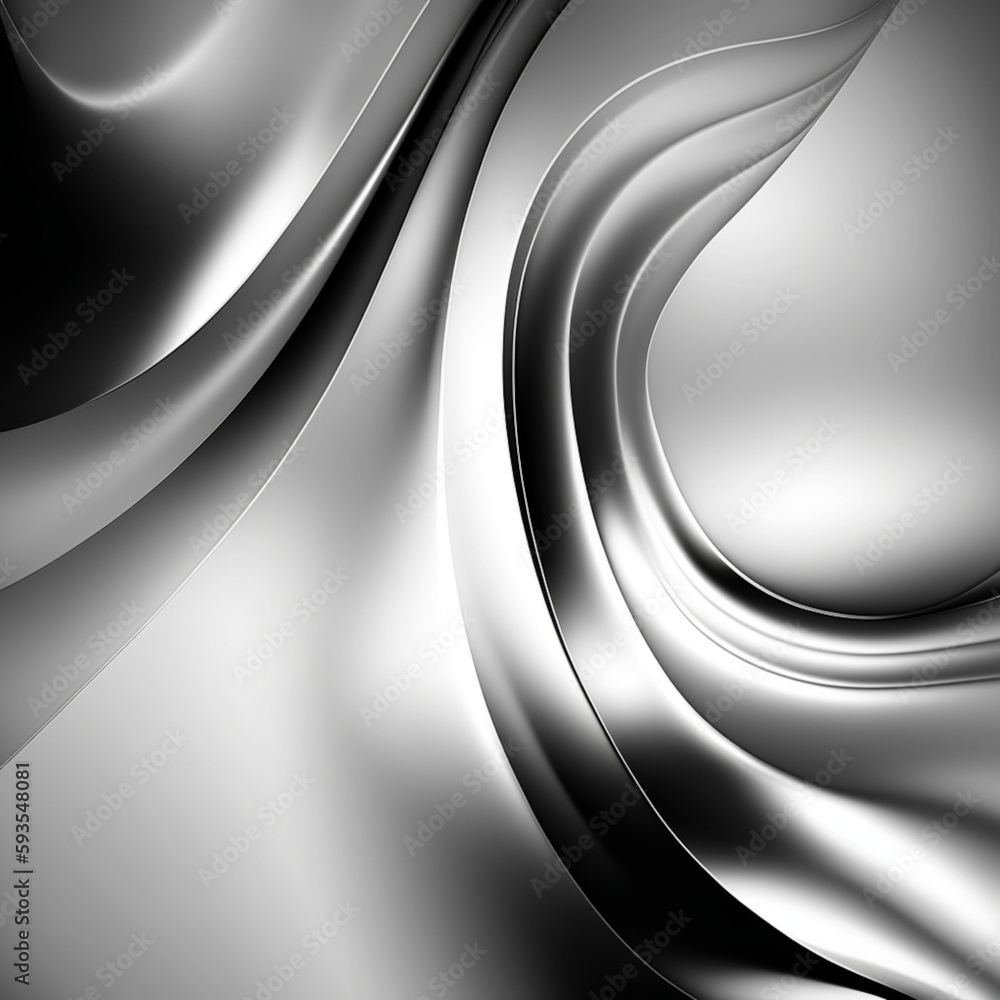 Abstract silver wavy background and metallic texture effect. ai ...