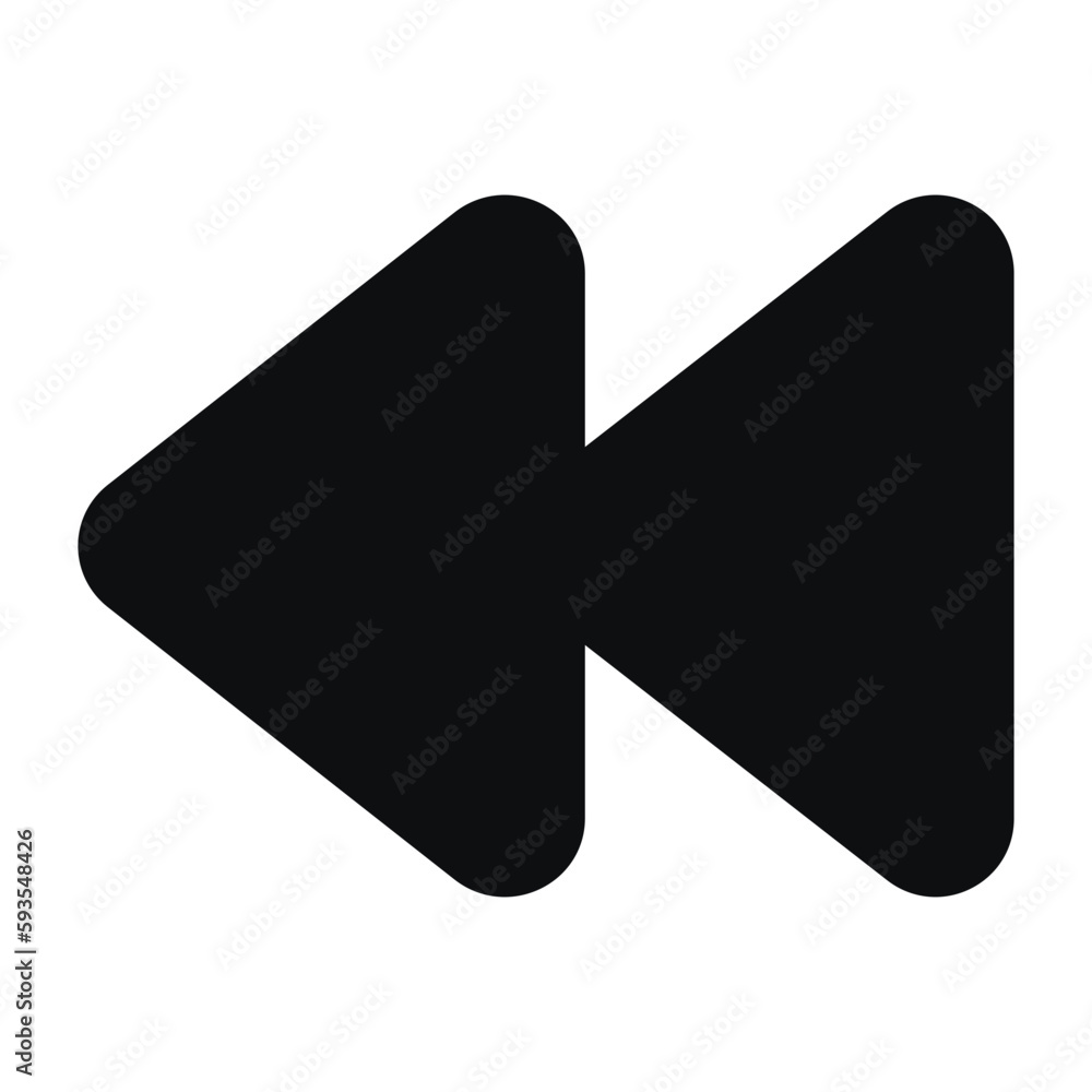 fast backward icon Stock Vector | Adobe Stock