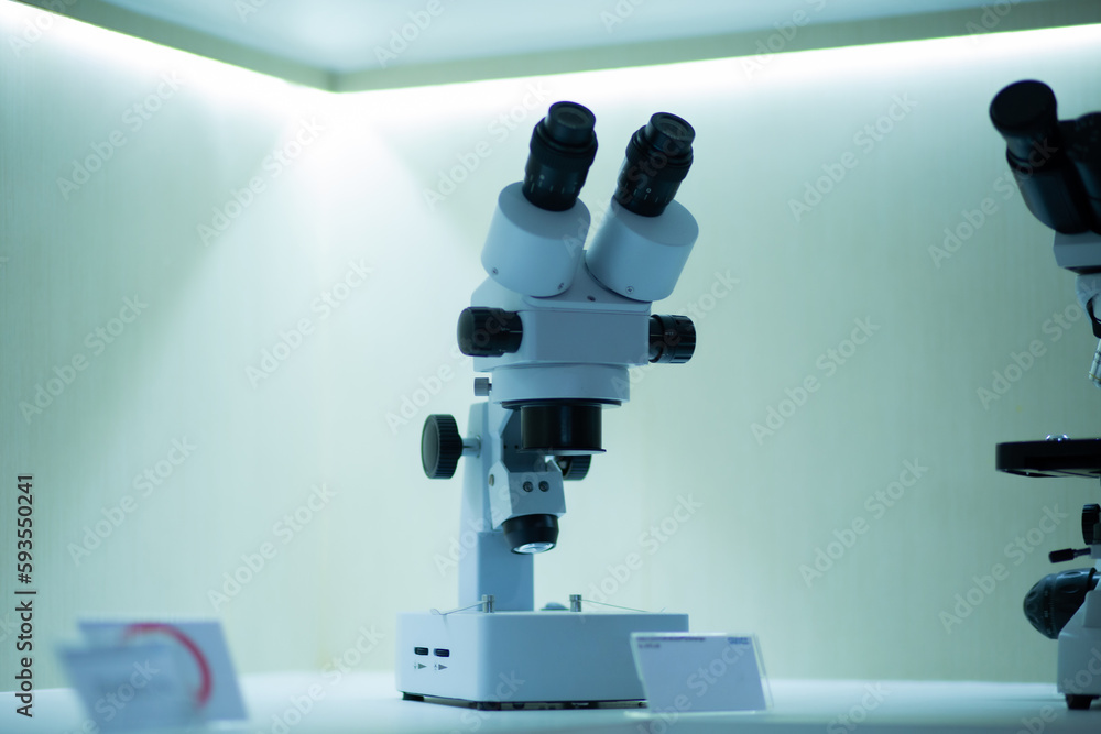 Simple microscope or magnifying glass which only uses a single convex ...