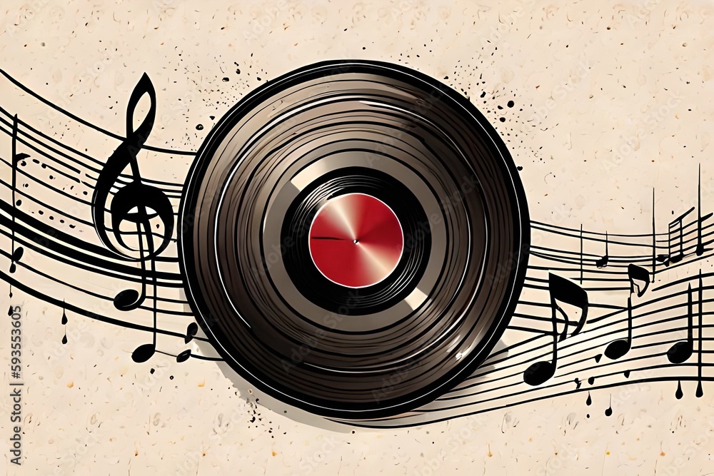 musical poster vinyl record, grunge music poster background template ...