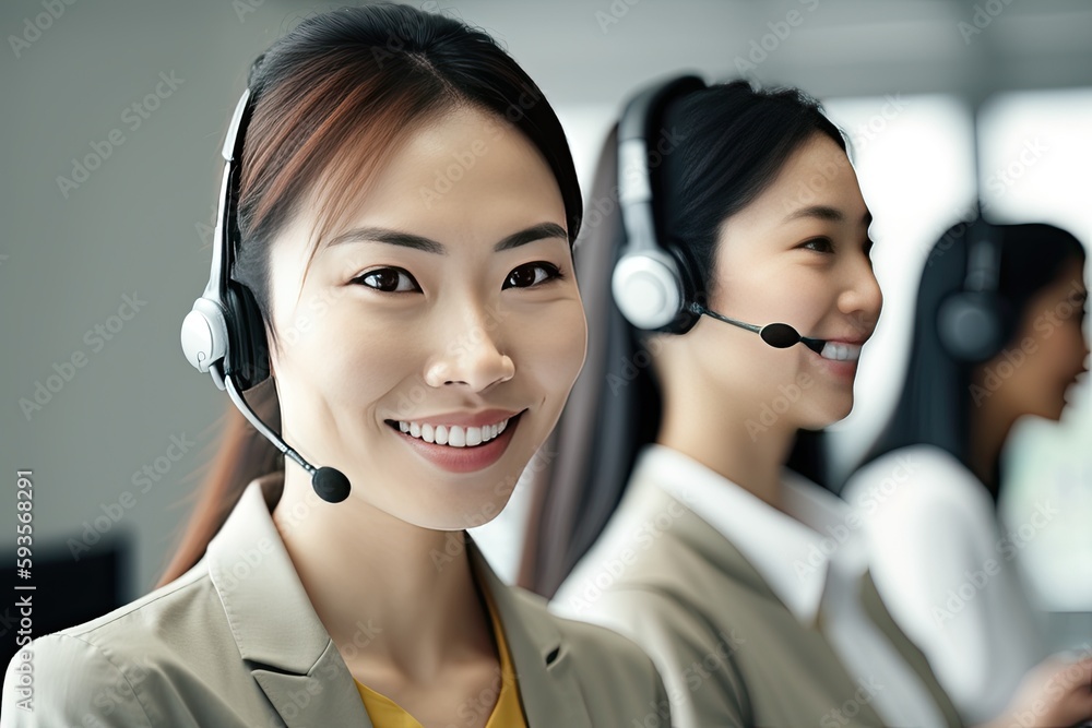 Professional Asian call center team providing excellent customer ...