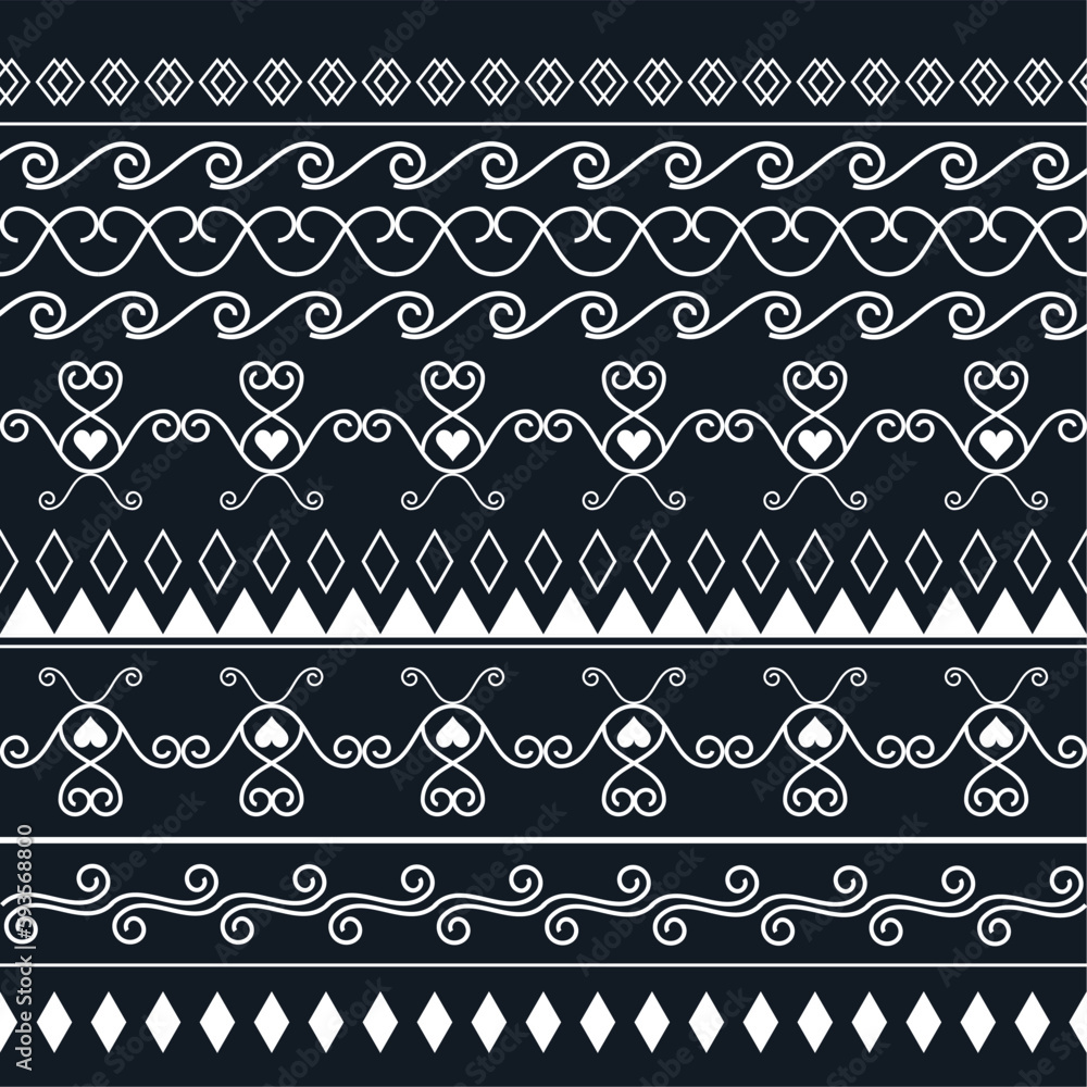 Abstract seamless pattern. Black and white pattern for textile design ...