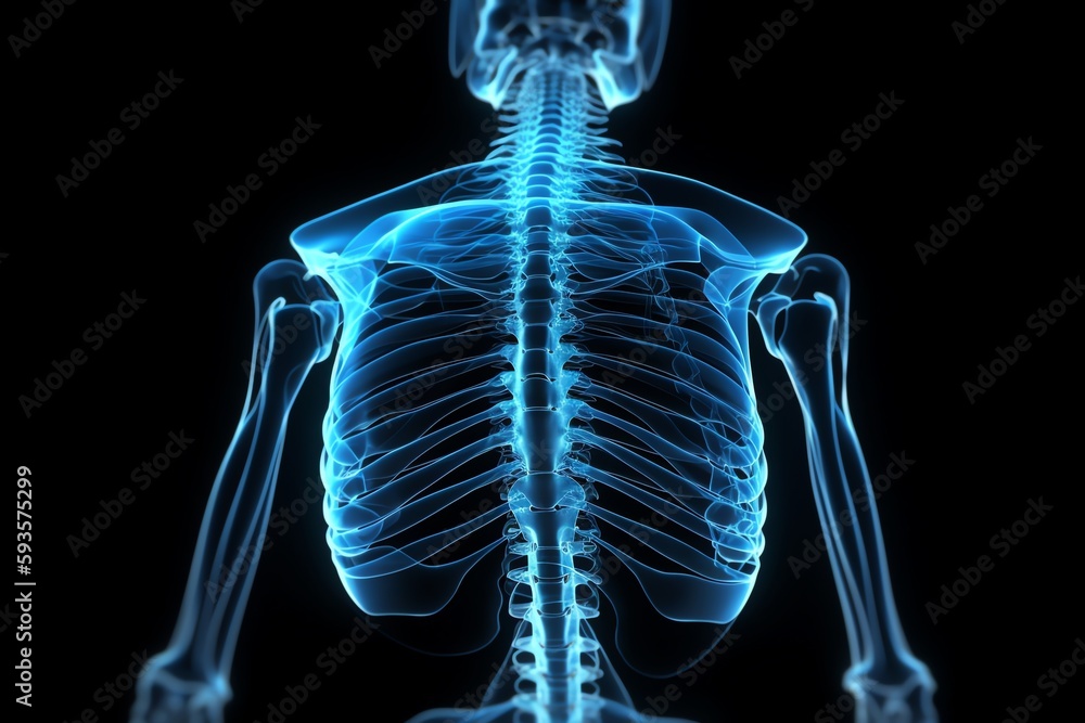 3D XRay of herniated disc causing lower back pain. Generative AI Stock ...