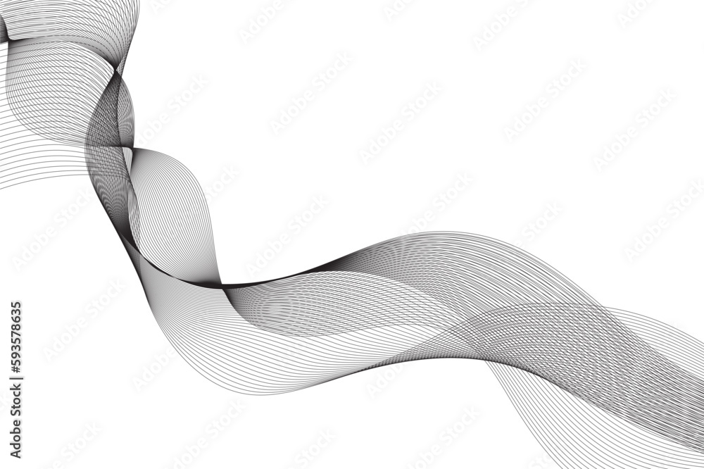 Abstract wave blend lines on transparent background. Design for banner ...