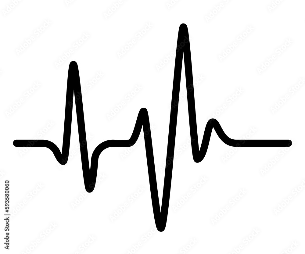 heart rhythm graph Checking your heartbeat for diagnosis Stock ...