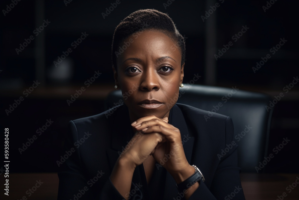 Ilustrace „Portrait of a female CEO, captured in a moment of strength ...