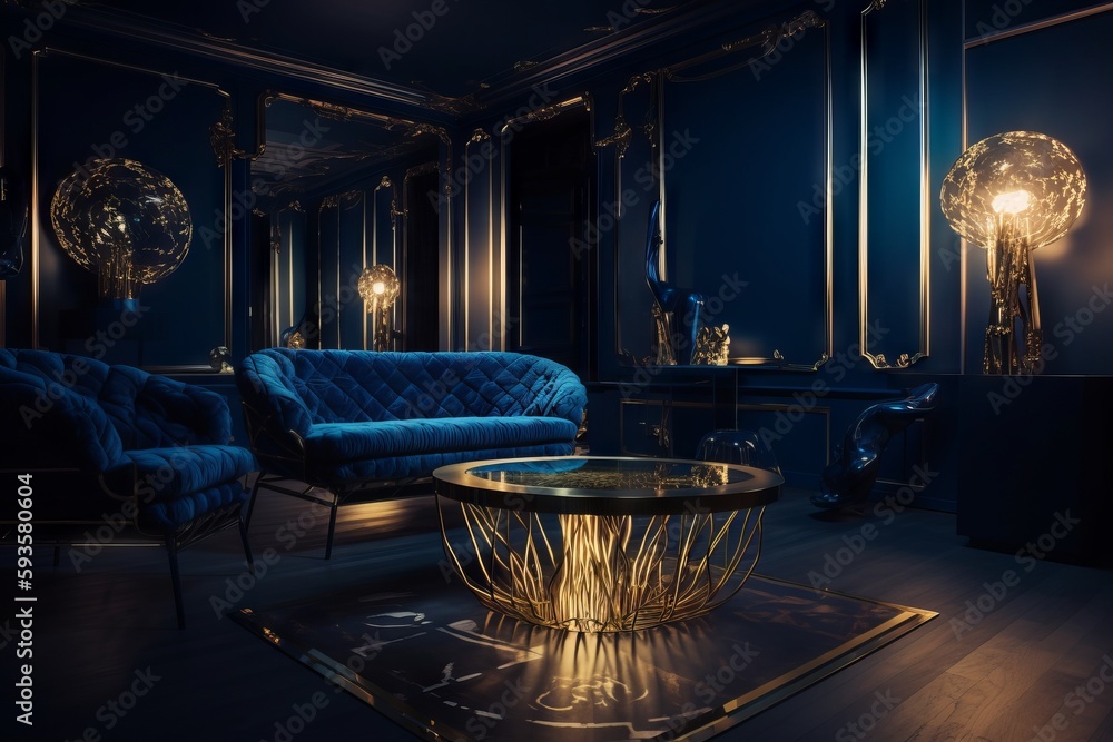 This luxurious interior design concept for apartments or hotels ...