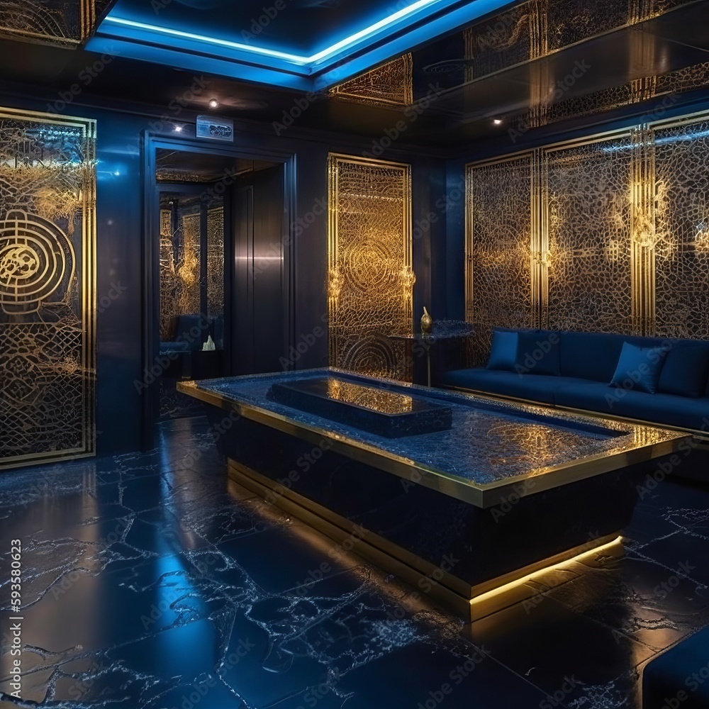 This luxurious interior design concept for apartments or hotels ...