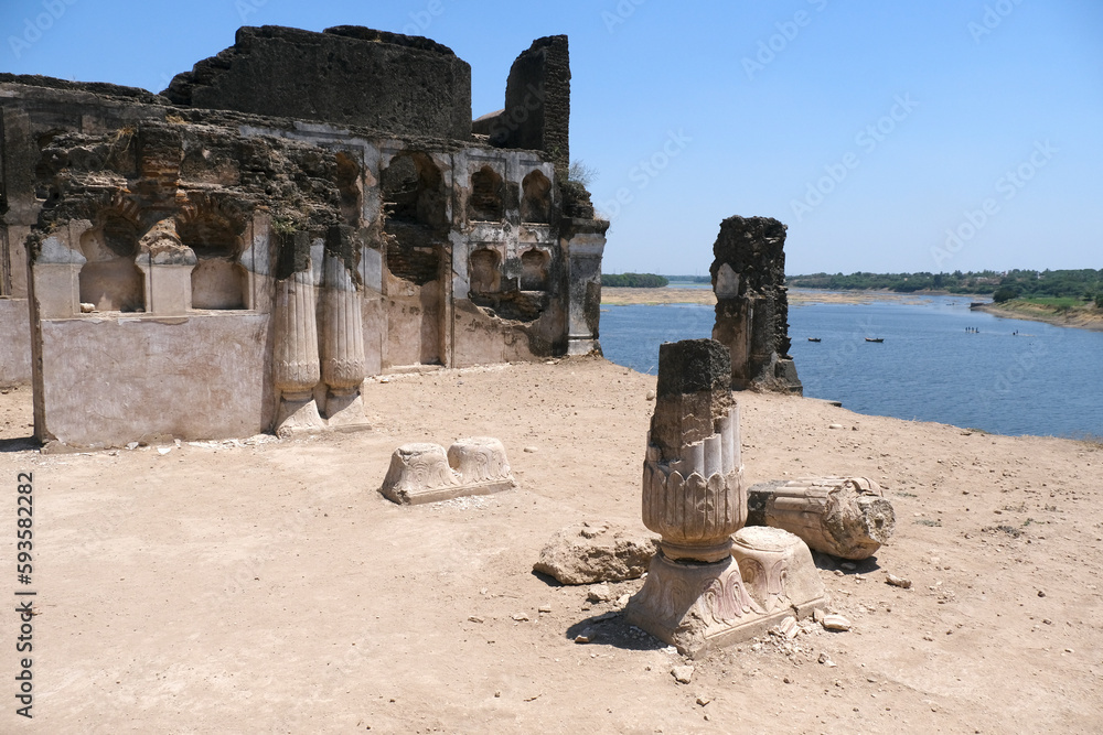 2 April 2023, Pedgaon, Maharashtra, India, Bahadur Fort, There is a 2 ...