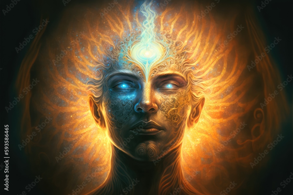 understanding the spiritual power of human head with bright light ...