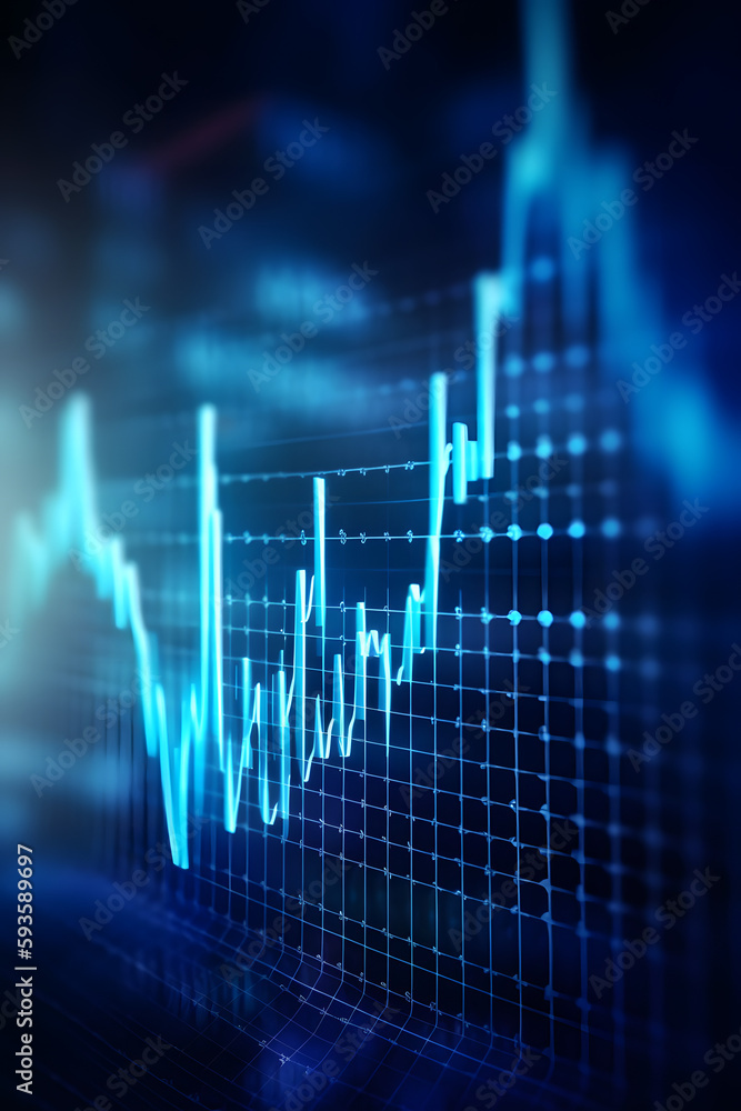 Visualize Your Financial Success with Blue Graphs Showing Positive Trends and Accurate Data ...