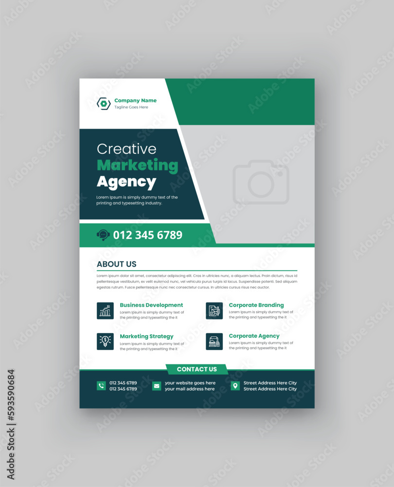 Vetor de Corporate Business company flyer template vector design, Flyer ...