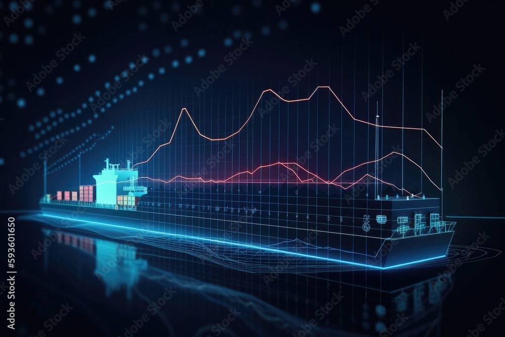 Container cargo ship global business logistics import export freight ...