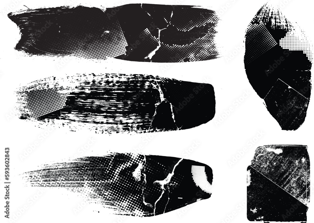 Glitch distorted grungy isolated banner . Design element for brochure ...