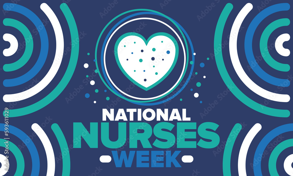 National Nurses Week. Thank you nurses. Medical and health care concept ...
