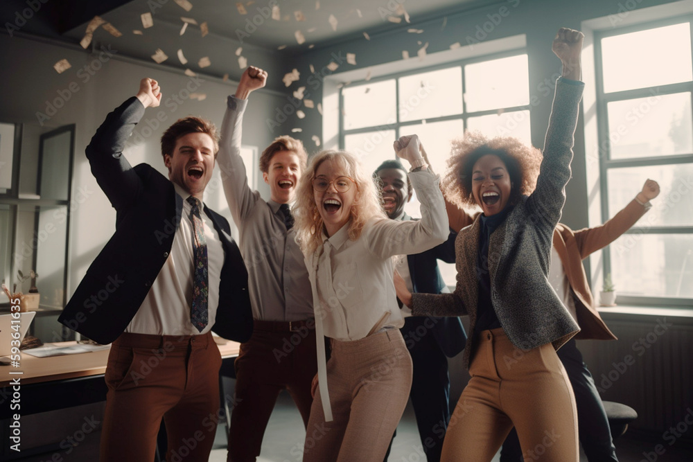 Throwing Confetti In Office