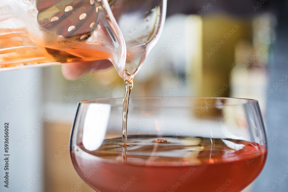 Bartender Pouring Cocktail Stock Photo | Adobe Stock