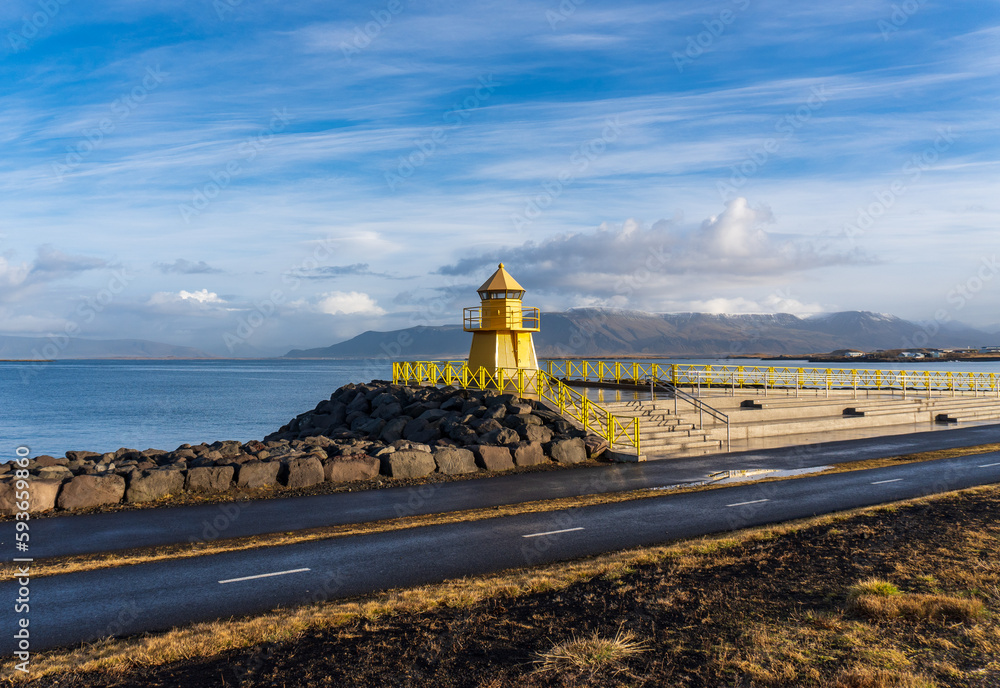 Reykjavik, Iceland: Höfði lighthouse (Hofdi Lighthouse) and viewing ...