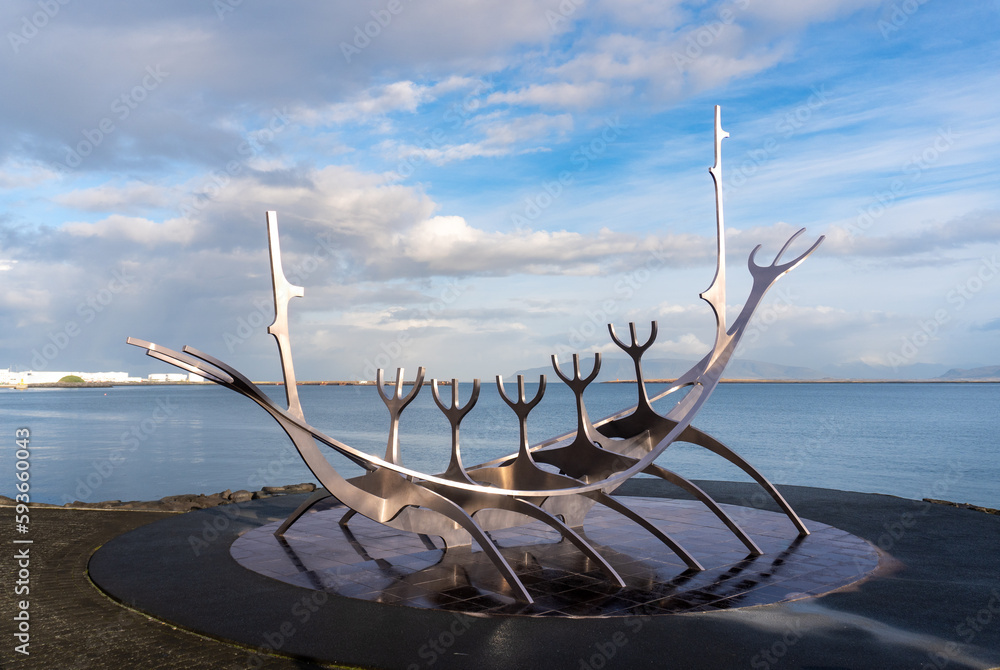 Reykjavik, Iceland: The Sun Voyager (Sólfar) sculpture by Jón Gunnar ...