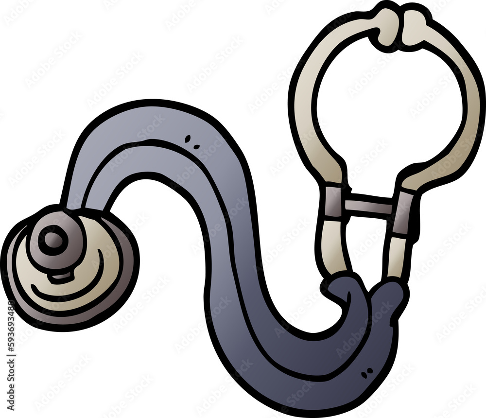 vector gradient illustration cartoon doctors stethoscope Stock ...