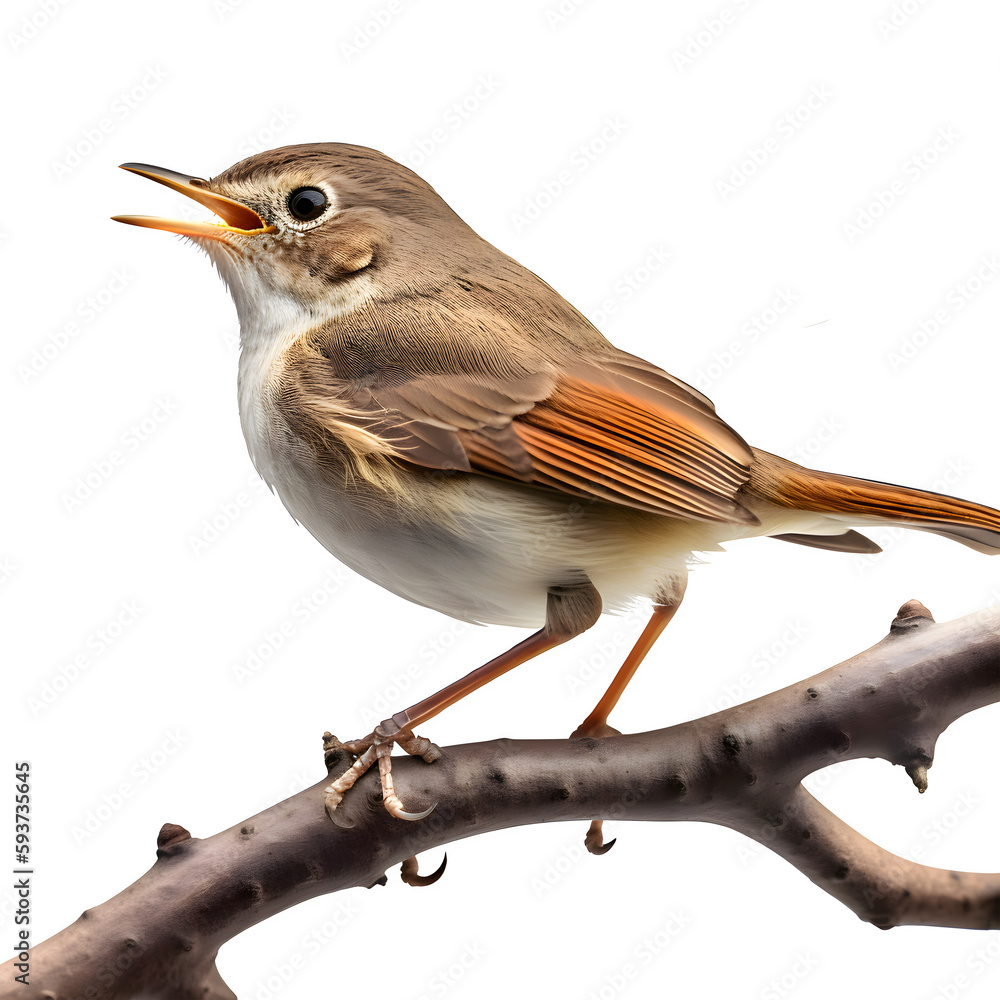 nightingale on transparent background, png, generative ai. Stock ...
