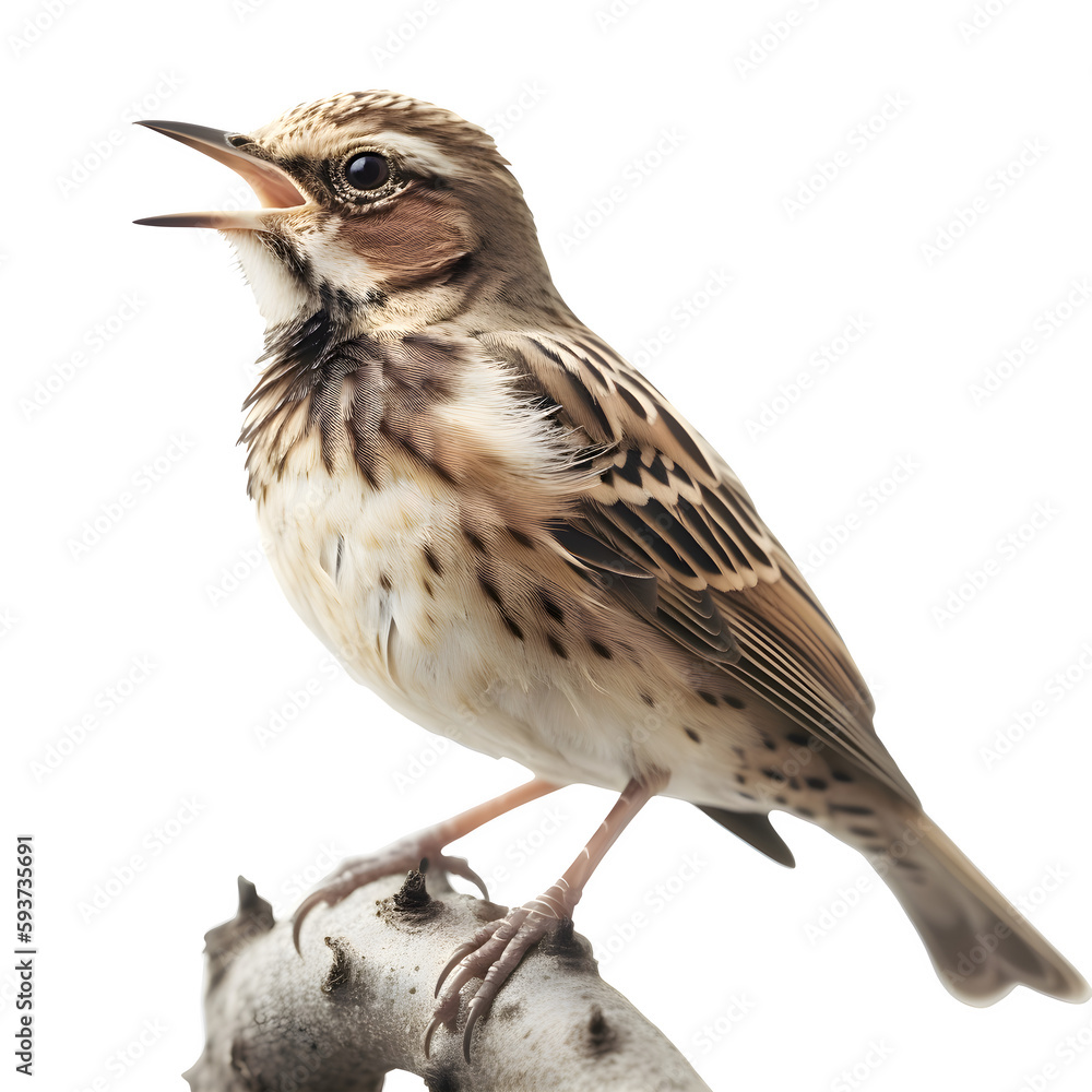 lark on transparent background, png, generative ai. Stock Illustration ...