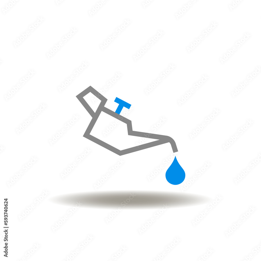 Vector illustration of oiler. Icon of motor oil, car lubriacant. Symbol ...