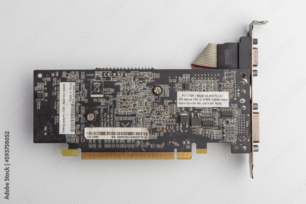 XFX GeForce 7500 LE a rare video card Stock Photo | Adobe Stock