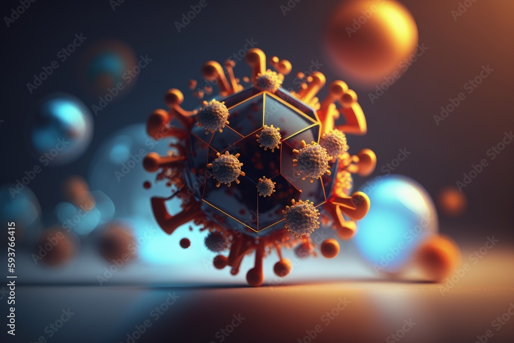 Virus flu disease. Epidemic pandemic infection. Sick people threat to ...