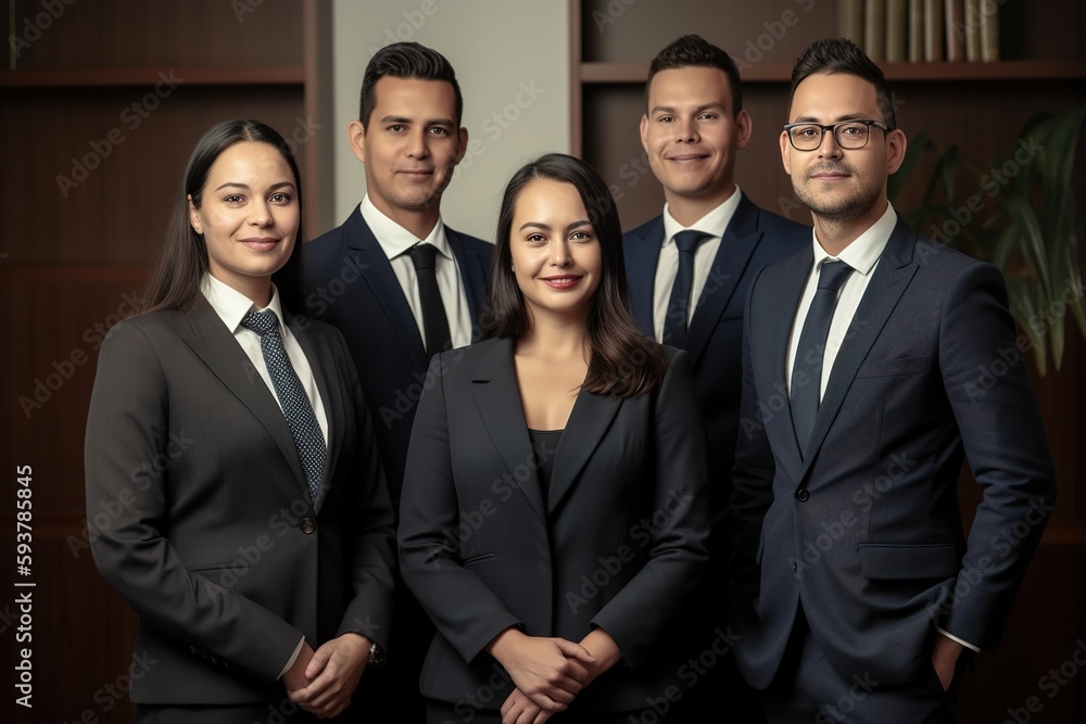 Advertising portrait shot of a lawyers team standing together in a ...