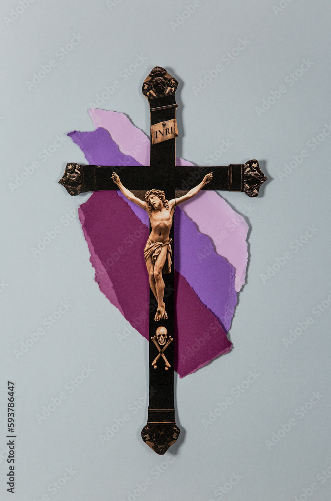 Cruxifix collage Stock Photo | Adobe Stock