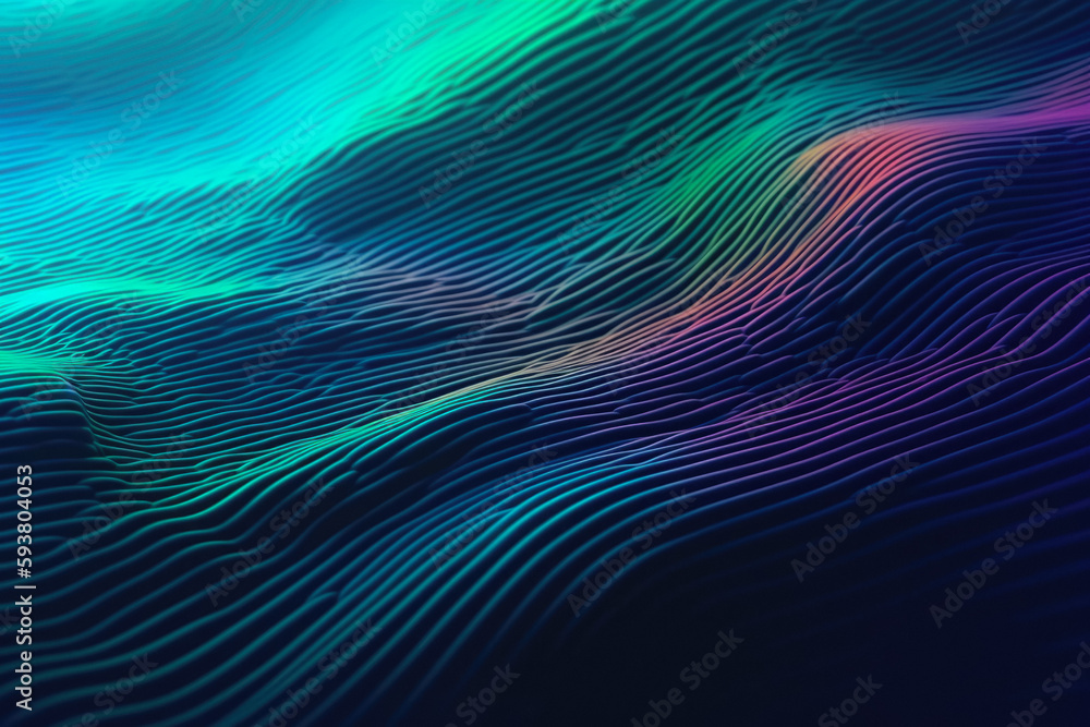 Abstract Holographic Waves image features shapes in a multilayered ...