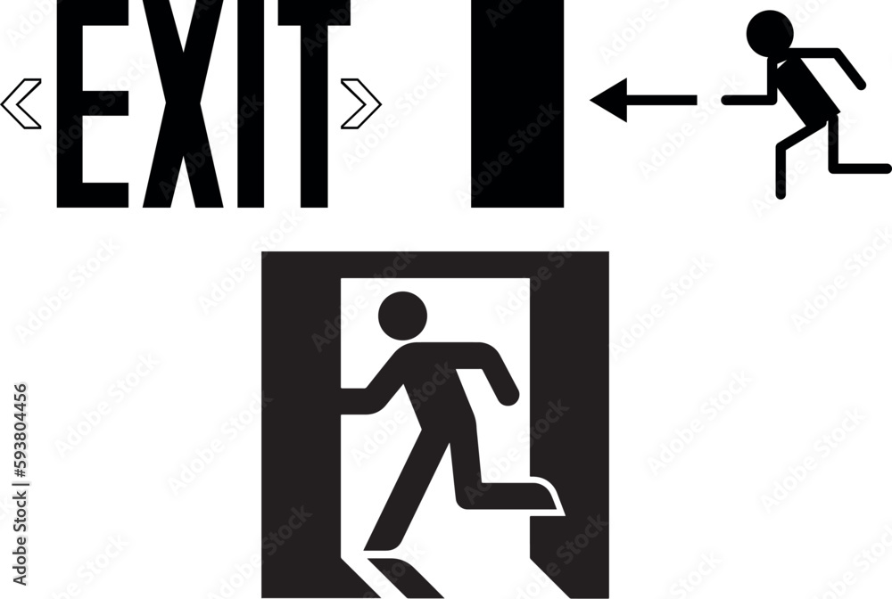 Exit Symbols Icon SVG -Vector Symbol Commercial & Personal Use- Cricut ...