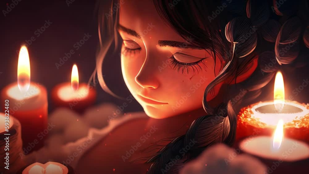 Girl Chill, Anime Girl, A Cute And Very Tired Girl Drawn In Anime Style ...